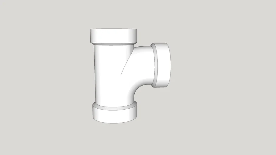 PVC Sanitary Tee 2' | 3D Warehouse