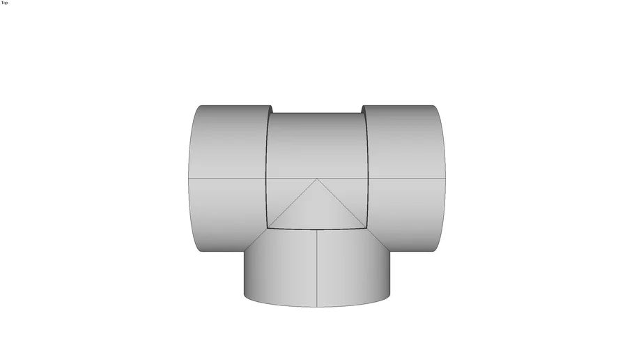 TEE, CLASS 2000 THD MET FTG, MM, ASME B1611, DN 80, Threaded | 3D Warehouse