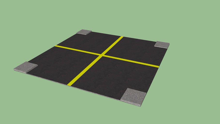 Road Section - Four way intersection | 3D Warehouse