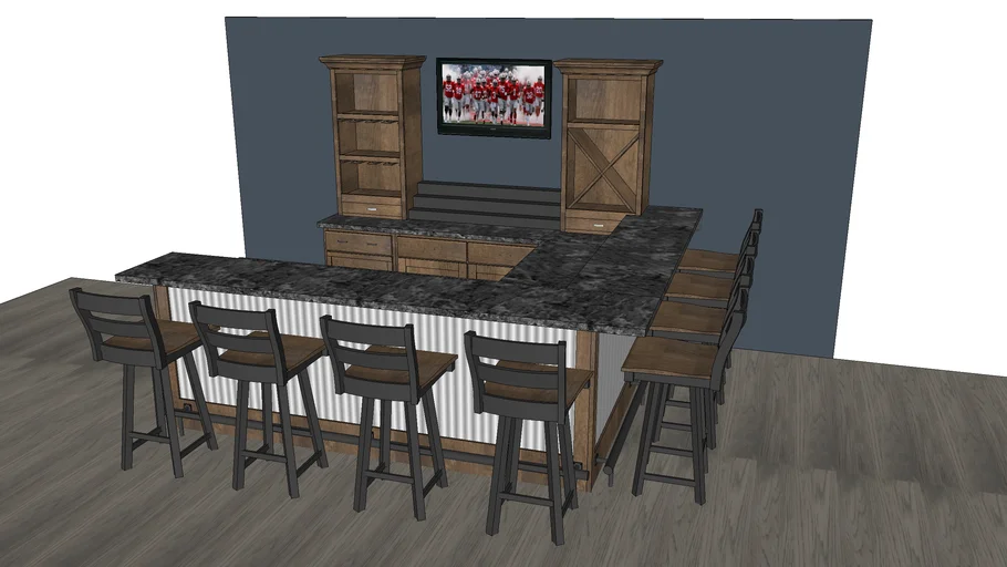 Custom Bar area | 3D Warehouse