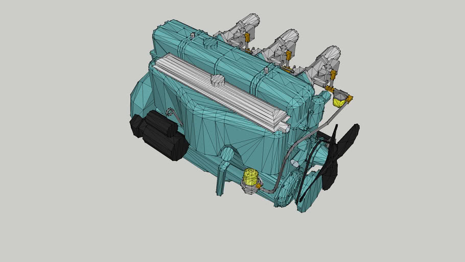 Chevrolet Corvette 235 Blue Flame 6 | 3D Warehouse