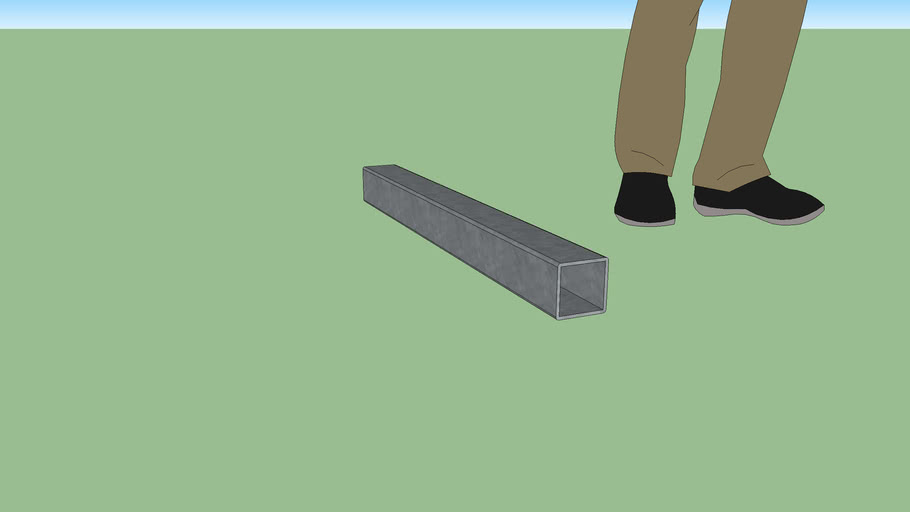 square tubing 3'x3'x3/16' | 3D Warehouse