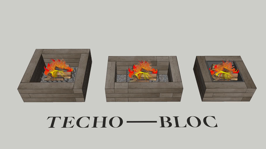 Techo-Bloc - Borealis Fire Pits | 3D Warehouse