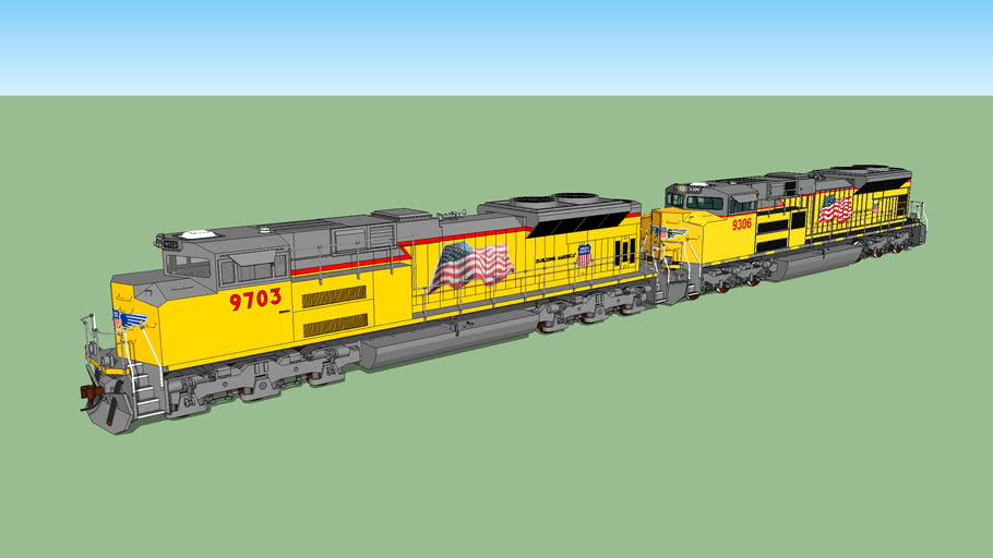 Locomotoras Union Pacific 9703 y 9306 | 3D Warehouse