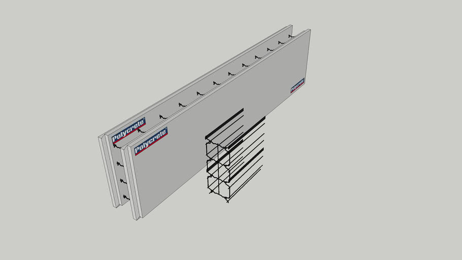 ICF Polycrete USA Big Block Formwork | 3D Warehouse