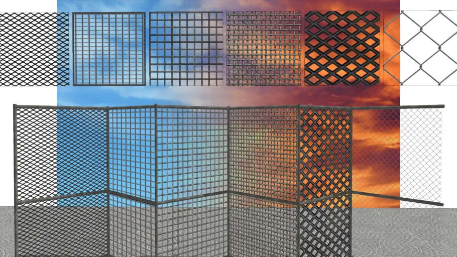 Grades Grids Gates Cercas UV Map textures Transparentes | 3D Warehouse