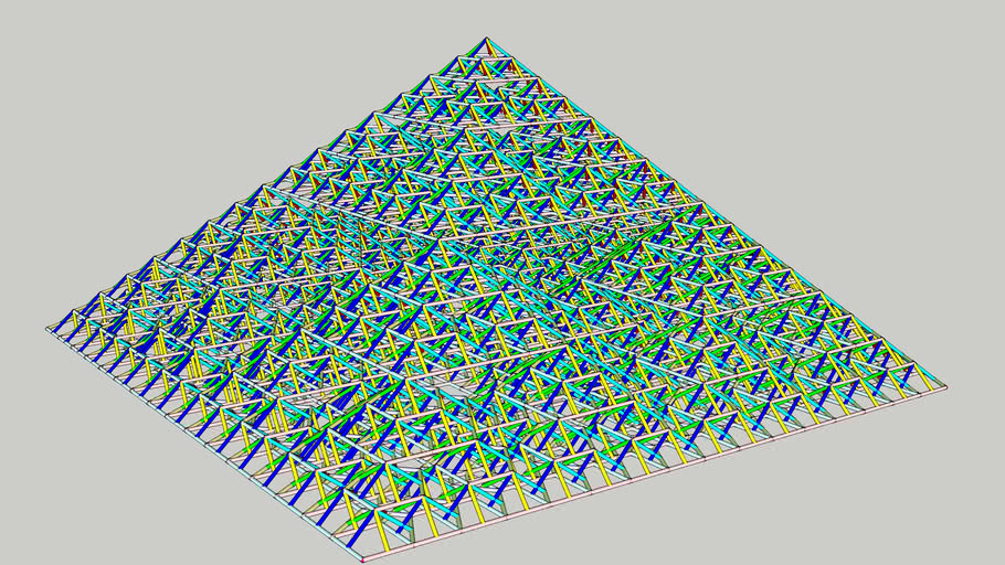 Circular Hollow Section Fractal Pentagon Pyramid | 3D Warehouse