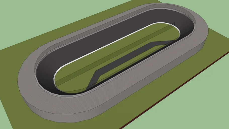 Oval Banked Race Track | 3D Warehouse