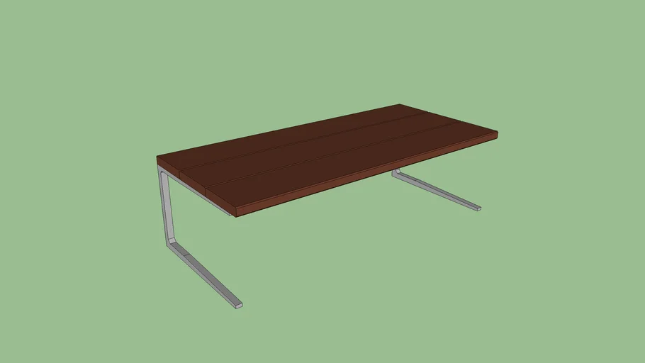 1.5m section of bench | 3D Warehouse
