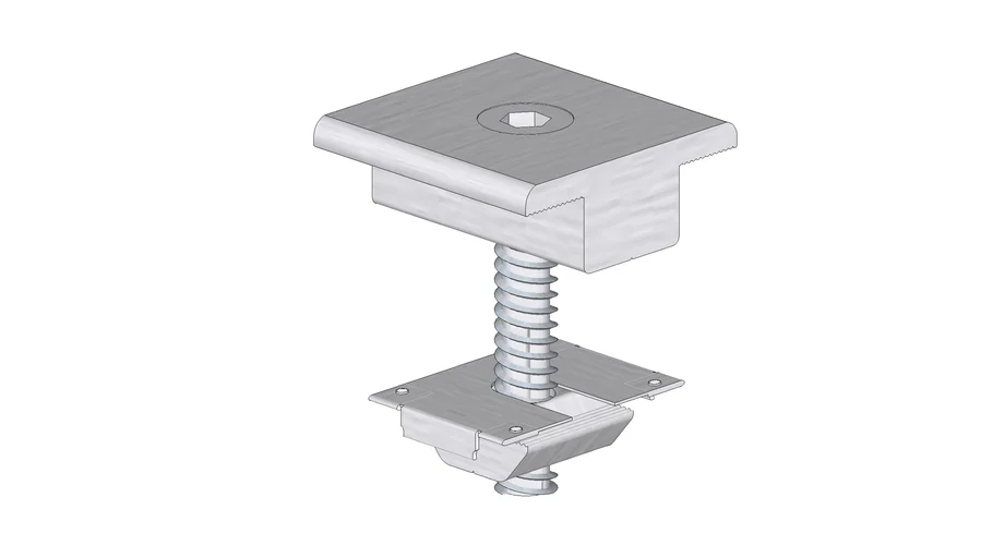 Mid Clamp 35 mm.(with Ground Plate) | 3D Warehouse
