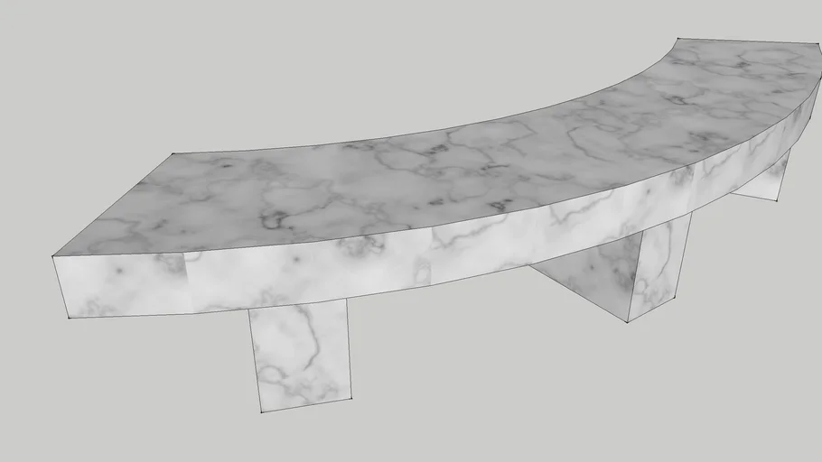 Semi_Reverse_Curved_Bench | 3D Warehouse