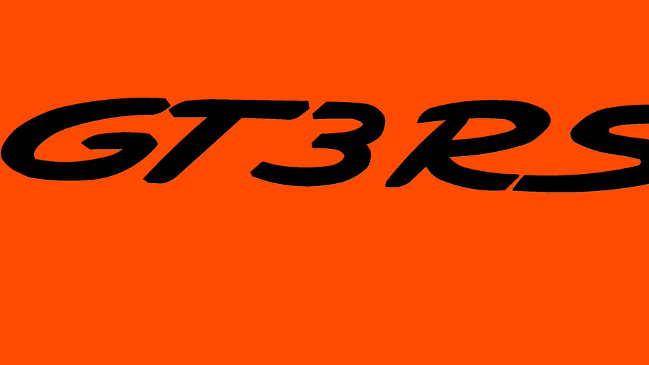 porsche 911 GT3 RS logo for the bonnit | 3D Warehouse
