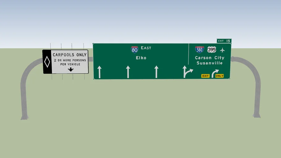 Freeway Sign | 3D Warehouse