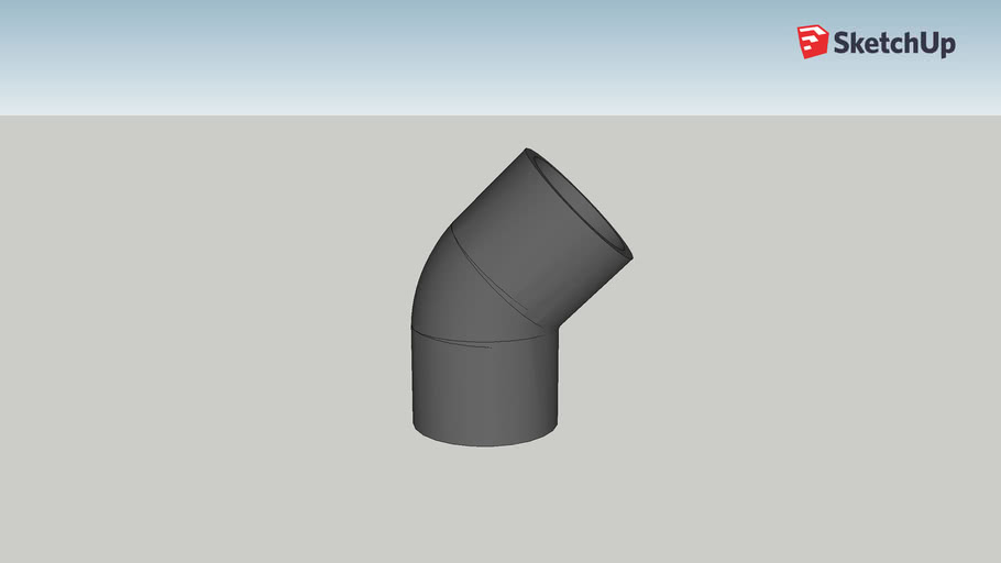 45 degree bend 32mm | 3D Warehouse