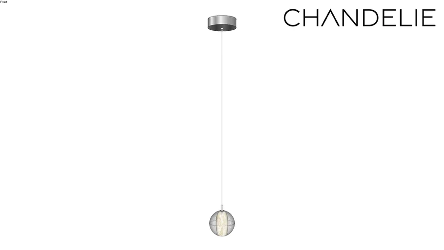 Pendente Venus Led 1x3w 3000k Cromado Fio Transparente 1,8m | 3D Warehouse