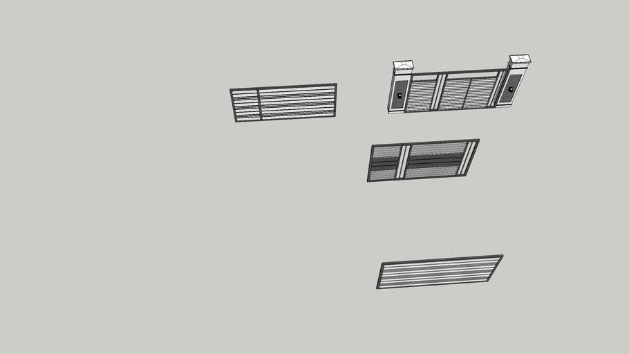 compound wall and gate design | 3D Warehouse