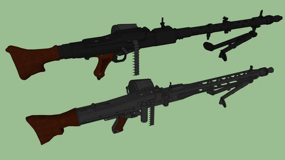 MG-34 & MG-42 (German Maschinengewehr) | 3D Warehouse