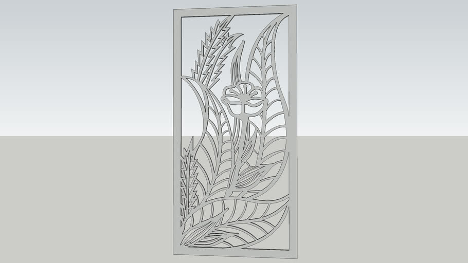 Floral Laser Cut Panel_02 | 3D Warehouse