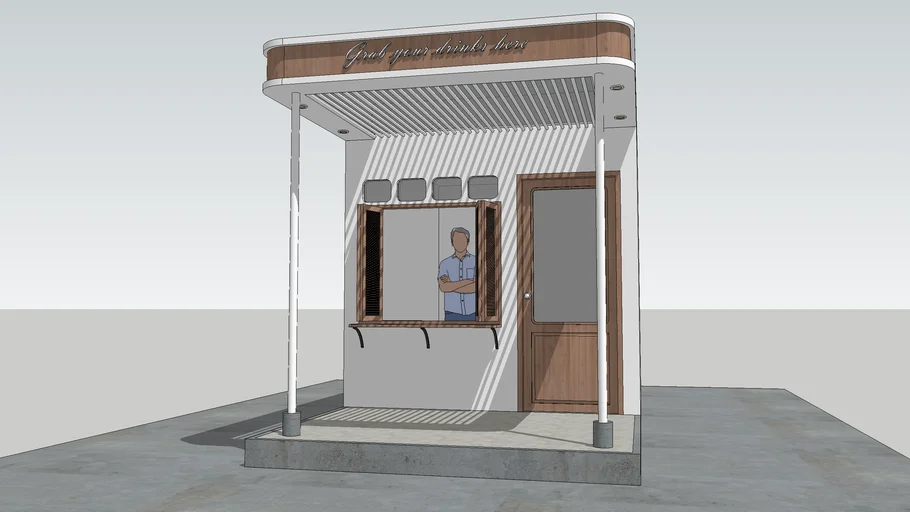 Mini coffee shop concept | 3D Warehouse
