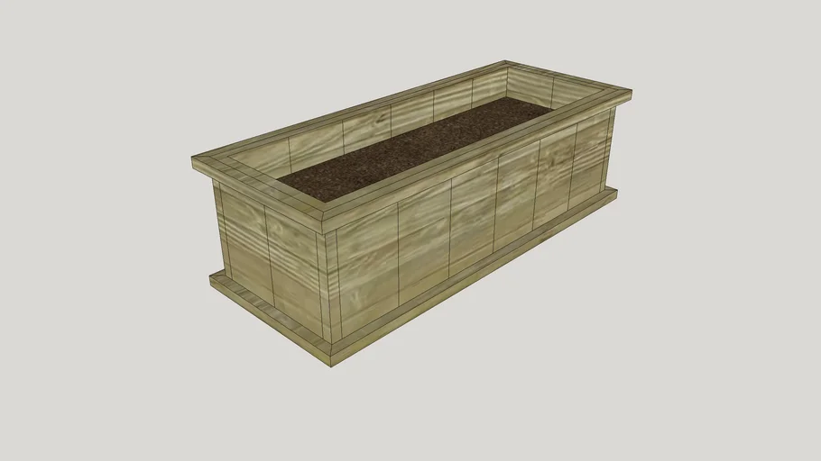 wooden planter box | 3D Warehouse