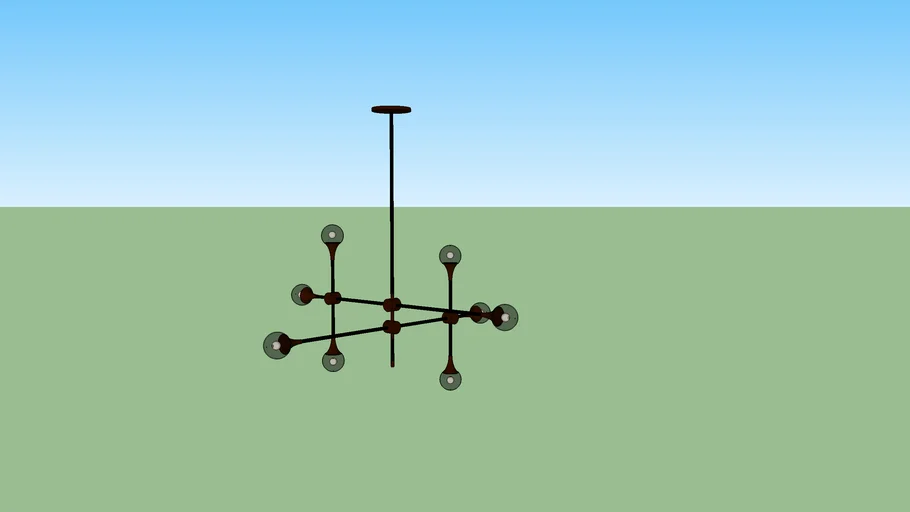Modern Baton Chandelier | 3D Warehouse
