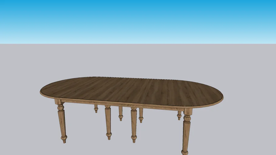Flamant dining table oval oak | 3D Warehouse