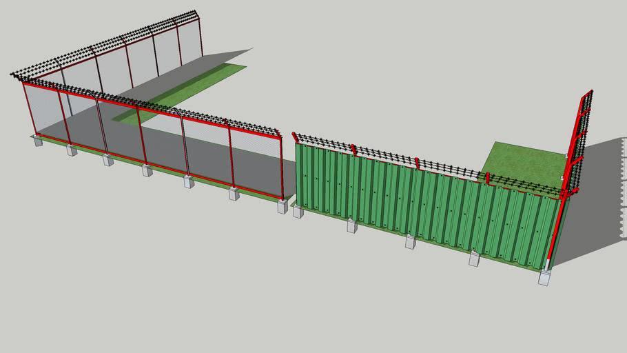 CORRUGATED METAL FENCE | 3D Warehouse