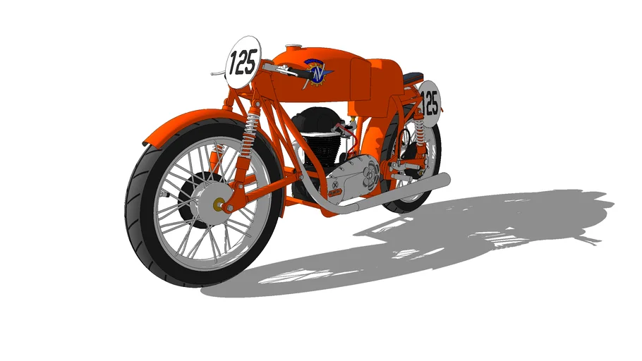 1954 MV Agusta Biabero race motorcycle | 3D Warehouse