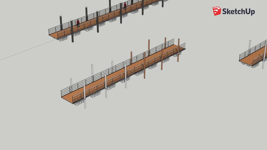 Tidewalk Pontoon Sections | 3D Warehouse