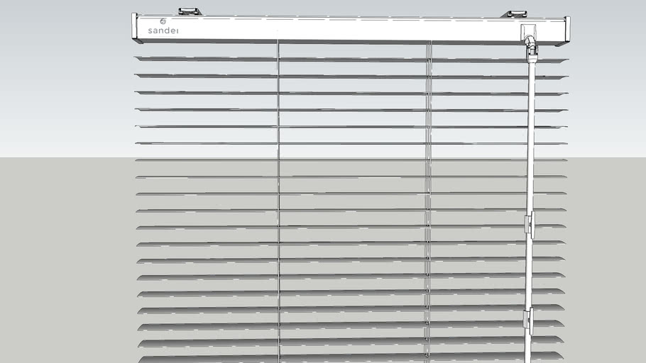 Venetian Blinds Aluminium 25mm One Pole System by Sandei Blinds | 3D ...