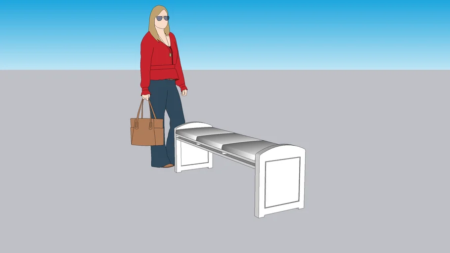 Bench Fabric Top | 3D Warehouse