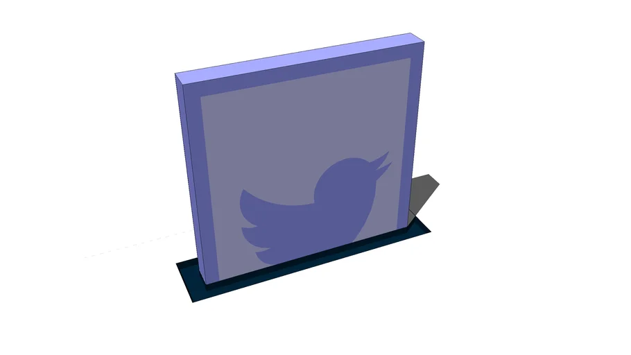 Twitter sign icon | 3D Warehouse
