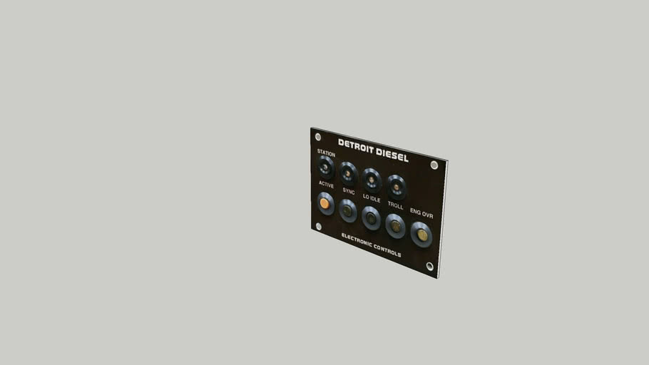 DETROIT DIESEL Electronic Controls Panel | 3D Warehouse