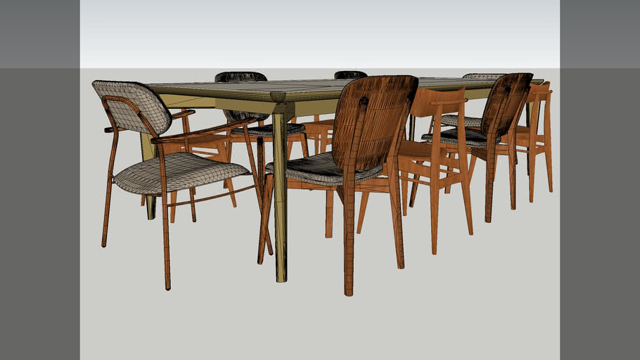 Mesa de jantar 10 lugares _ vray | 3D Warehouse