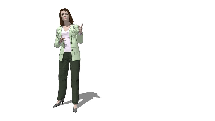 Woman giving presentation | 3D Warehouse