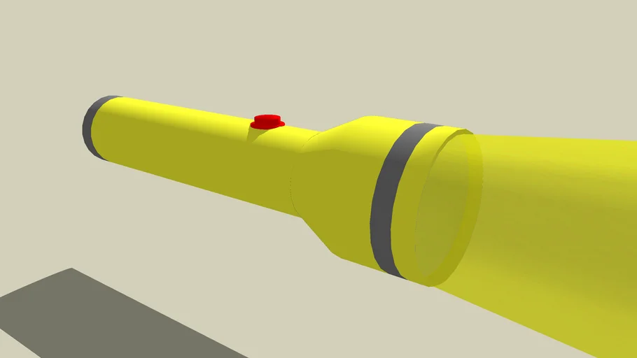 Flashlight with light beam (low poly) | 3D Warehouse
