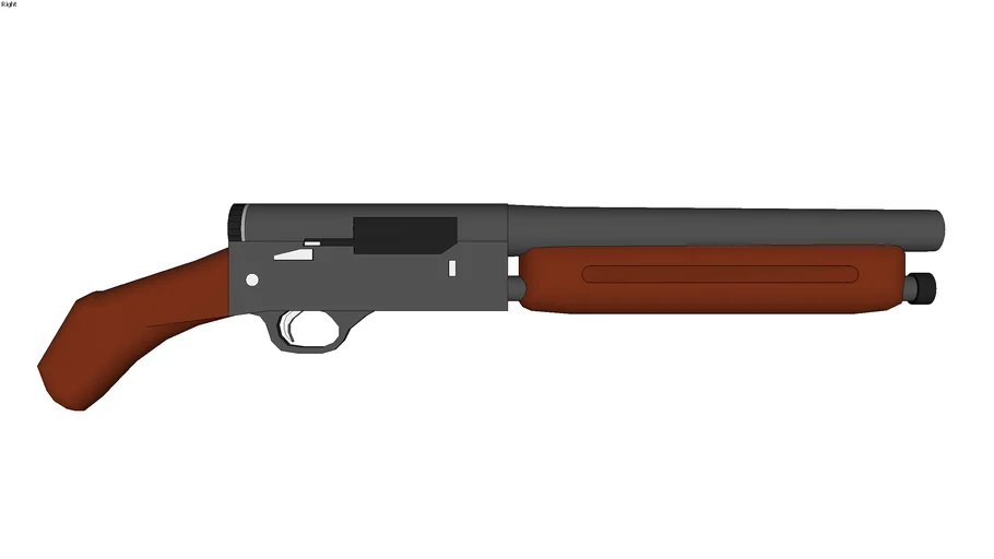 sawed off remington model 11 (browning auto 5) | 3D Warehouse