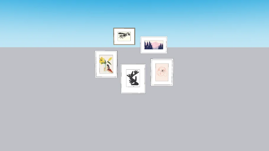 picture frames arrangement | 3D Warehouse