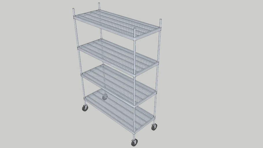 4 TIER DRY GOODS RACK | 3D Warehouse