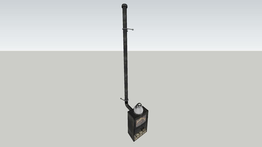 Log Burner with Flue and Kettle | 3D Warehouse