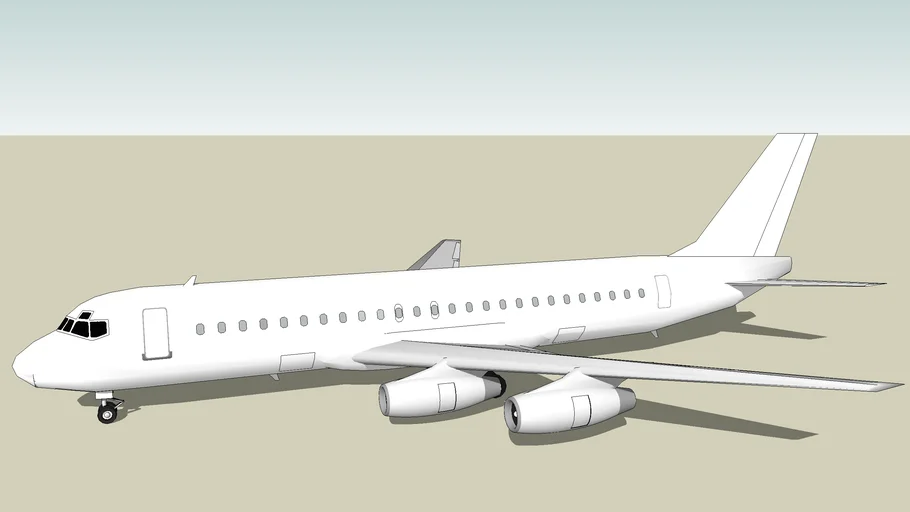 Douglas DC-8-50 BLANK] | 3D Warehouse