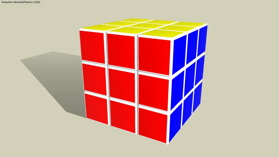 Working Rubik's Cube (Sketchyphysics) | 3D Warehouse