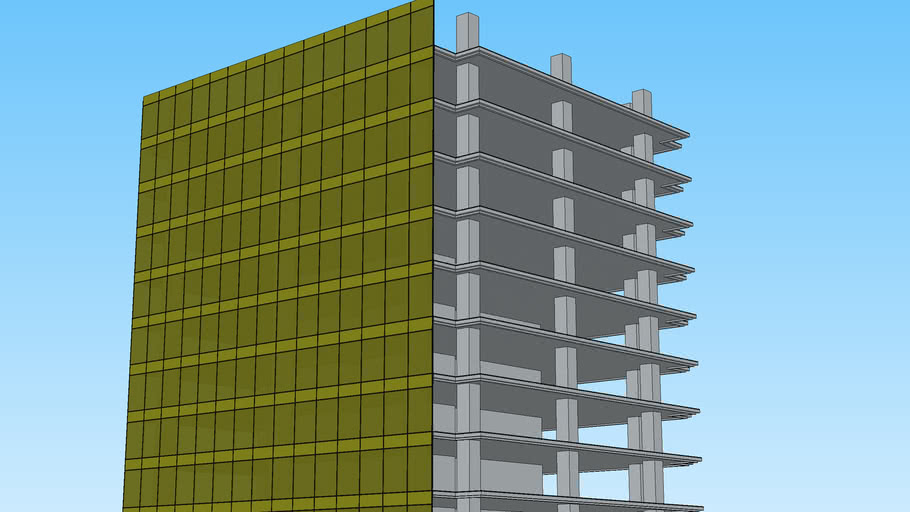 Low-rise glass building (under construction) | 3D Warehouse