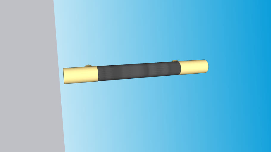 Brass and Leather Drawer Handle | 3D Warehouse