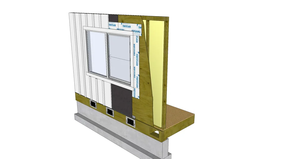 Board and batten wall detail | 3D Warehouse