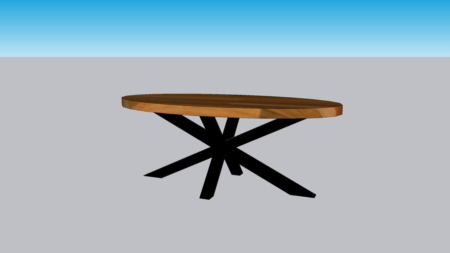 Oval Table 110*55*41 | 3D Warehouse