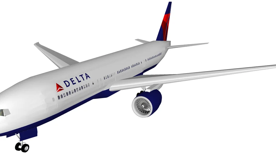 Delta Airlines Boeing 777-200LR New/Current Livery | 3D Warehouse