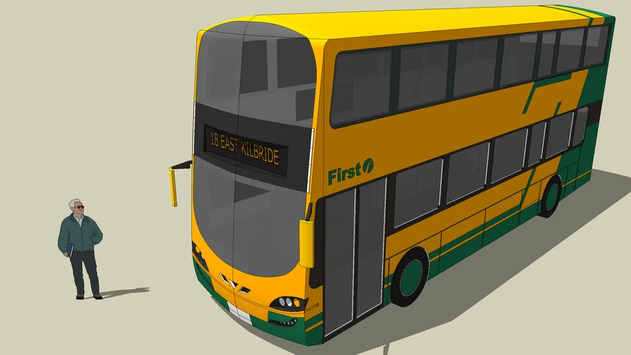 First Bus Glasgow Wright Eclipse Gemini 3 Yellow | 3D Warehouse