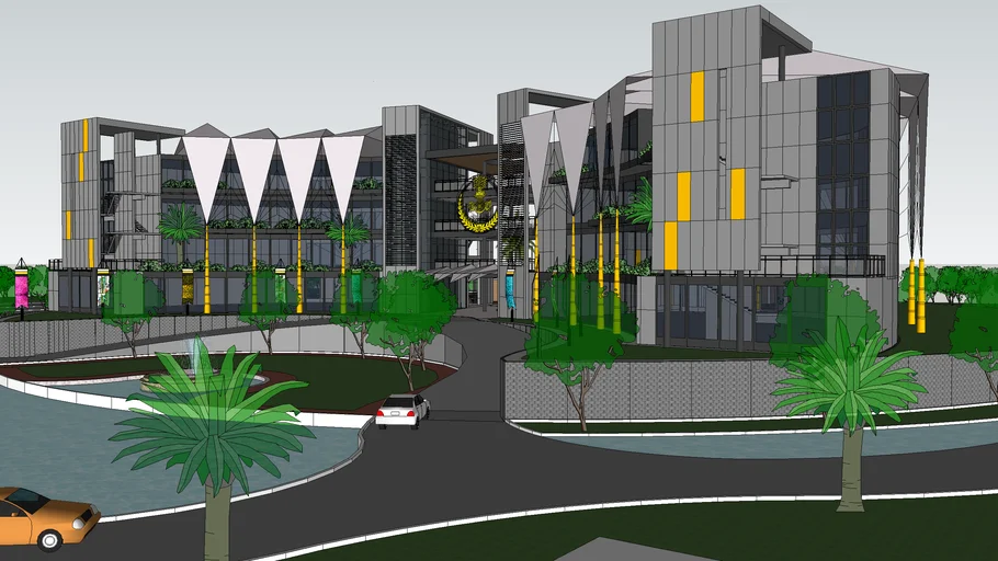 Kompleks Kerajaan Bagan Datok, Perak Malaysia | 3D Warehouse