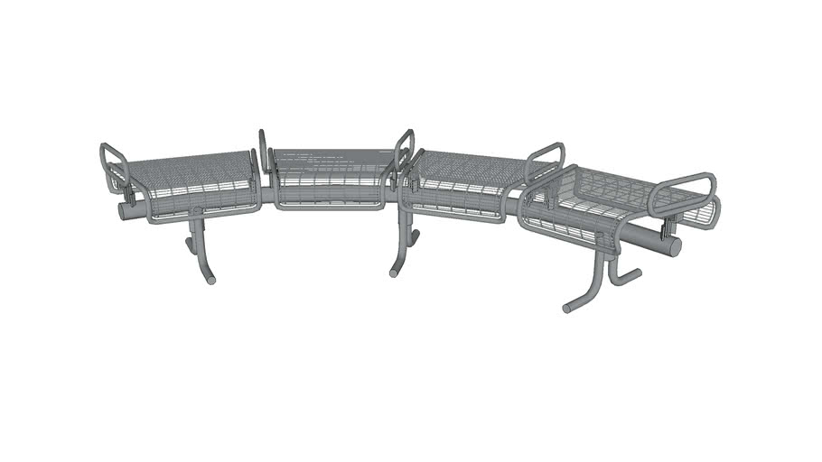 Plexus 4 Seat Bench | 3D Warehouse